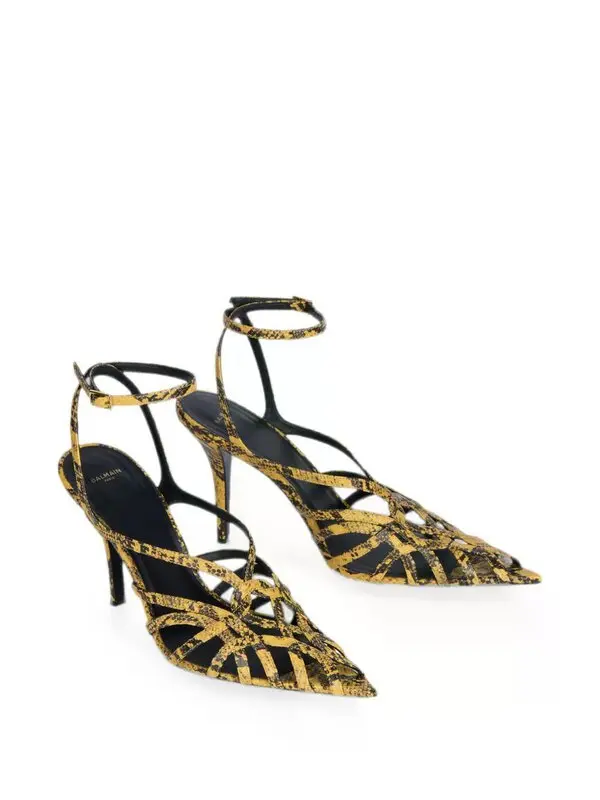 Balmain Python-effect Cage Sandals