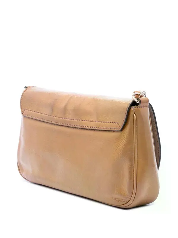 Gucci 2016-2026 Medium Patent Soho Chain Flap Crossbody Bag - Brown