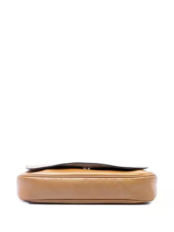 Gucci 2016-2026 Medium Patent Soho Chain Flap Crossbody Bag - Brown