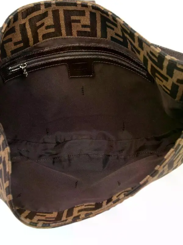 Fendi 2000-2010 Zucca Canvas Croissant Hobo Shoulder Bag