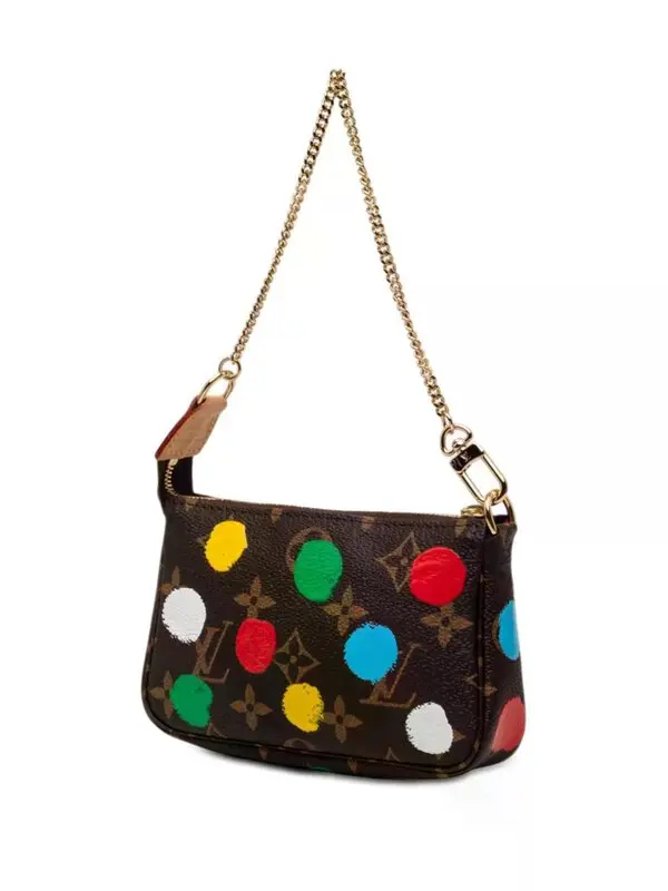 LOUIS VUITTON 2023 Yayoi Kusama Monogram Painted Dots Mini Pochette