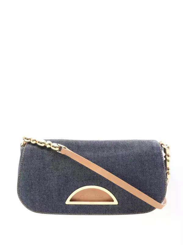 Dior 2000 Denim Malice Flap Shoulder Bag - Blue