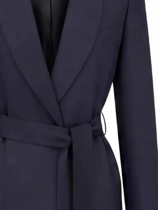 Black Label Belted Long-sleeve Blazer