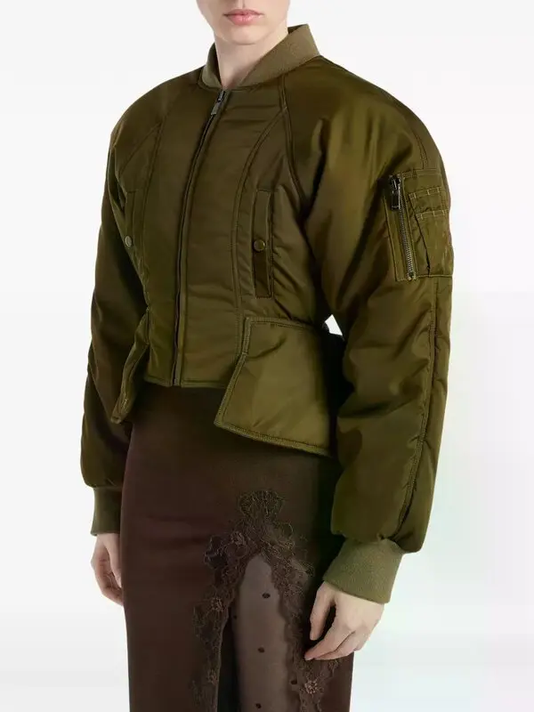 Balmain Nylon Peplum Jacket