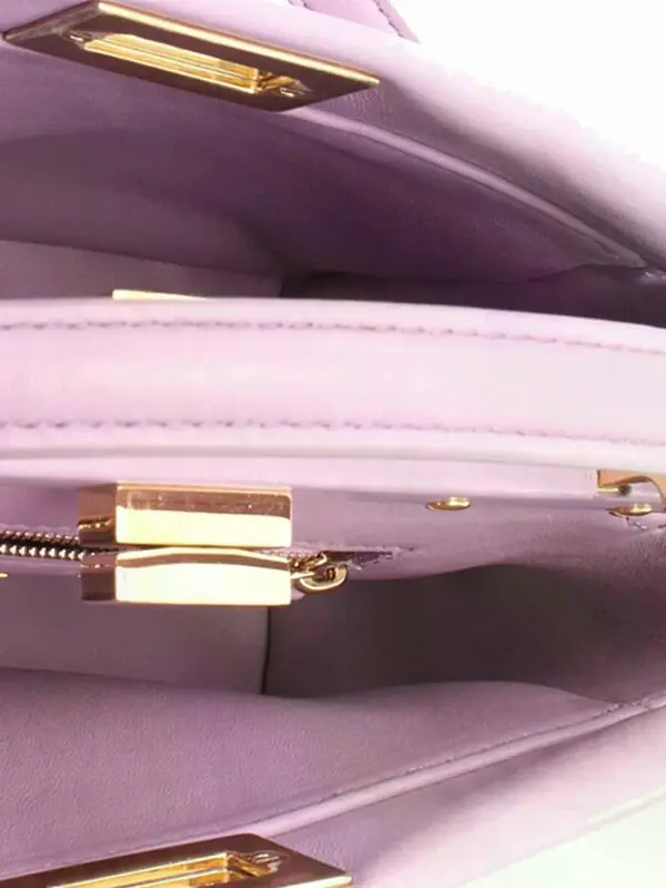 Fendi 2009-2015 Mini Leather Peekaboo Iconic Satchel - Pink