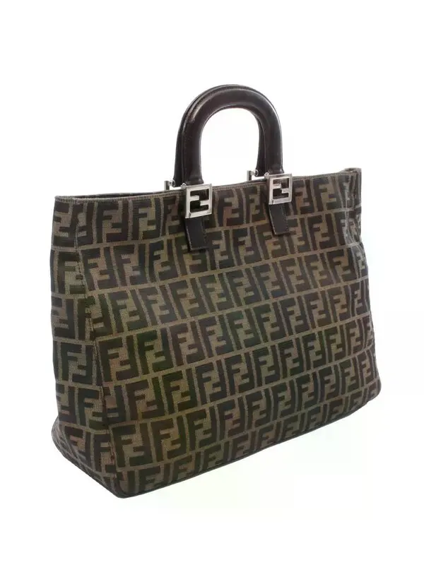 Fendi Zucca Canvas Twins Tote Bag