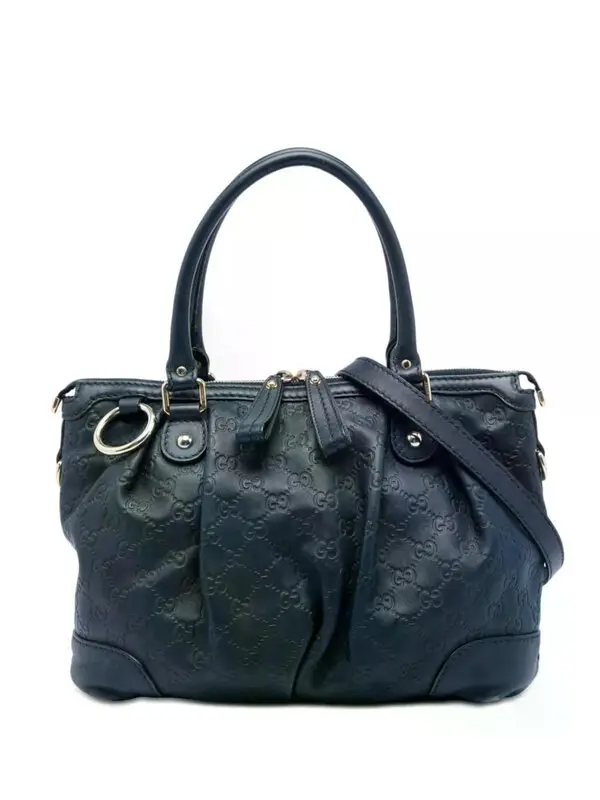 Gucci 2016-2026 Guccissima Sukey Satchel - Blue