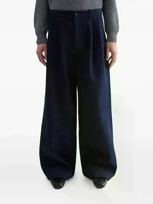 JIL SANDER Pleated Oversized Jeans