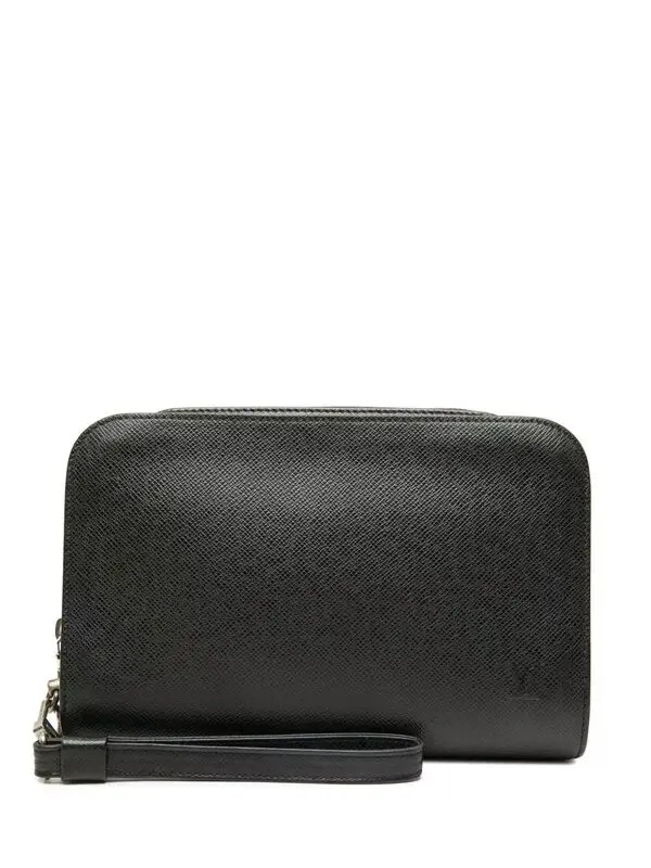 LOUIS VUITTON 2004 Taiga Pochette Baikal Clutch Bag - Black