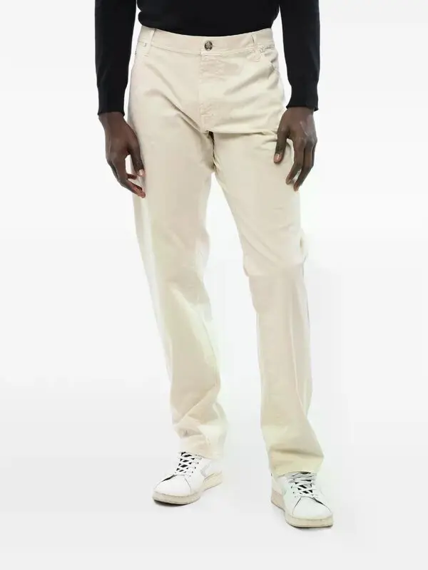 Corneliani Lazise Five-pocket Cotton Trousers - Neutrals