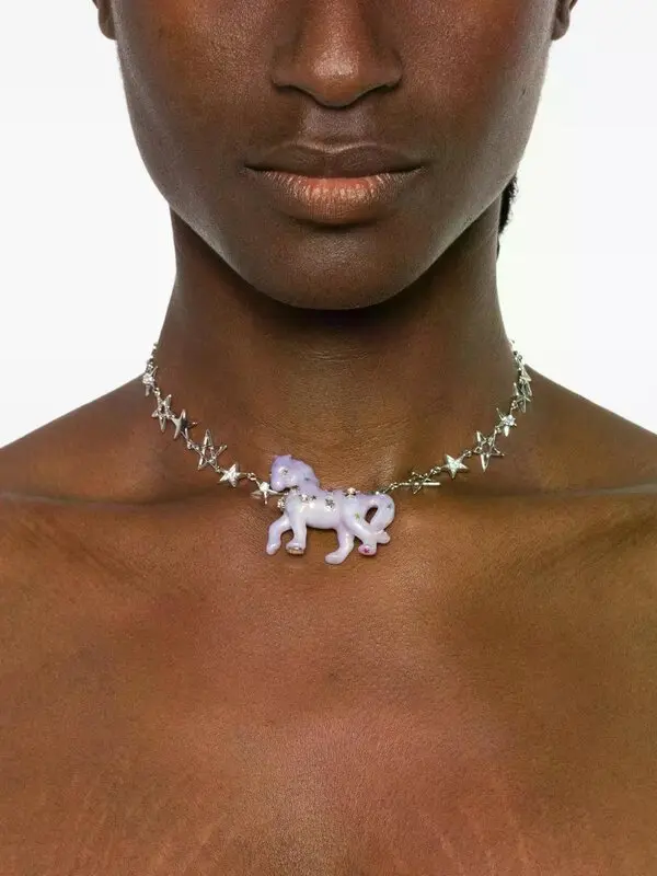 YVMIN Pony Star Necklace - Silver