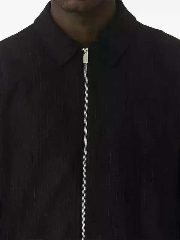 MAUVAIS Savile Pinstripe-pattern Zip-up Jacket
