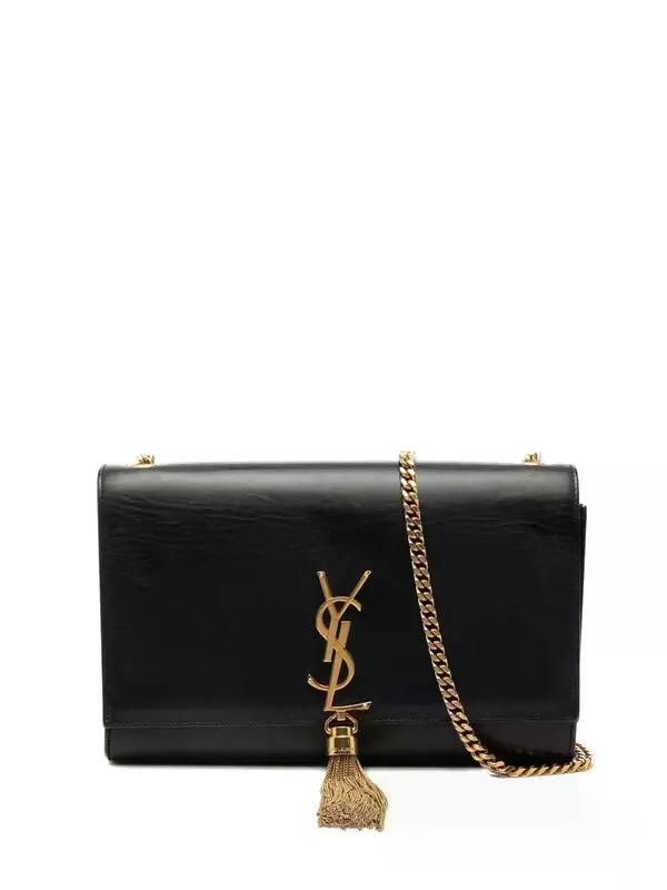 Saint Laurent Medium Smooth Calfskin Monogram Kate Tassel Crossbody Bag - Black