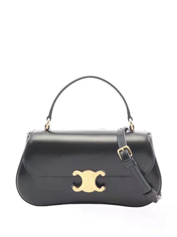 Celine Shiny Calfskin Lola Satchel - Black