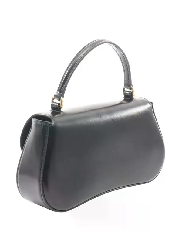 Celine Shiny Calfskin Lola Satchel - Black
