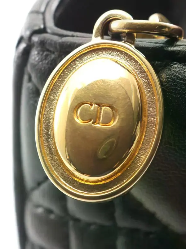 Dior 2000-2026 Large Lambskin Cannage Lady Satchel - Black