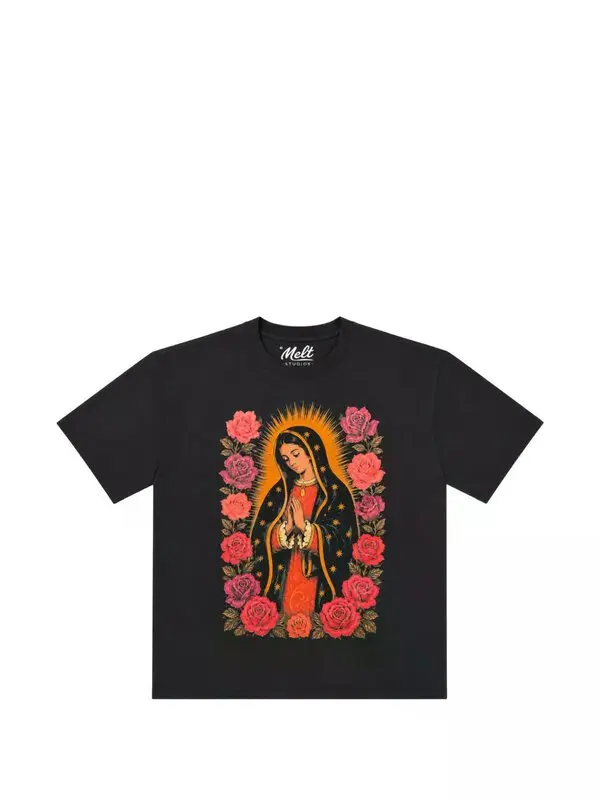 MELT Graphic-print Crew-neck T-shirt - Black