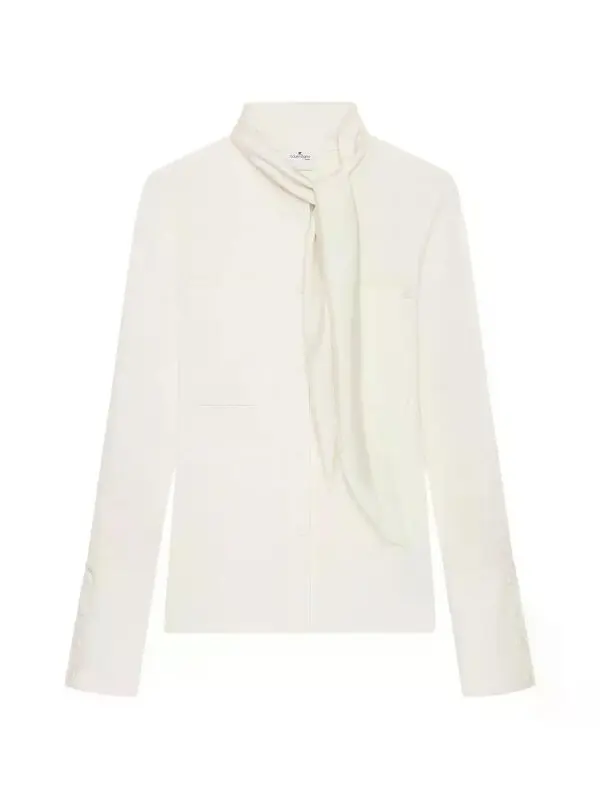 COURREGES Scarf-collar Shirt - Neutrals