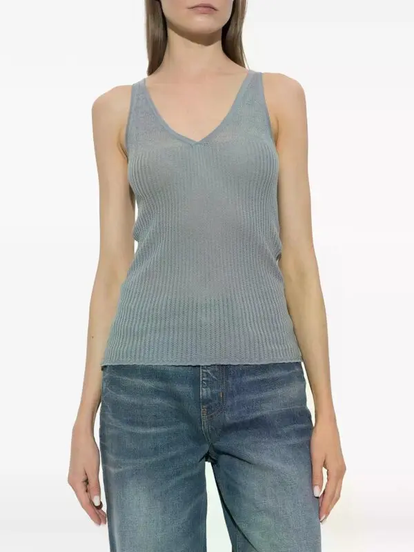 Chloé Ribbed-knit Wool Vest And Cardigan Set