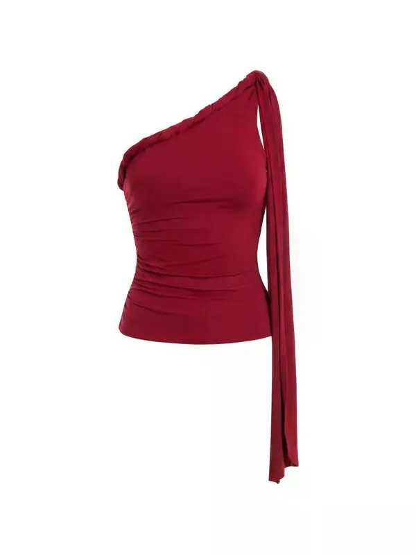 AXEL 113 Sumi Draped One-shoulder Top - Red