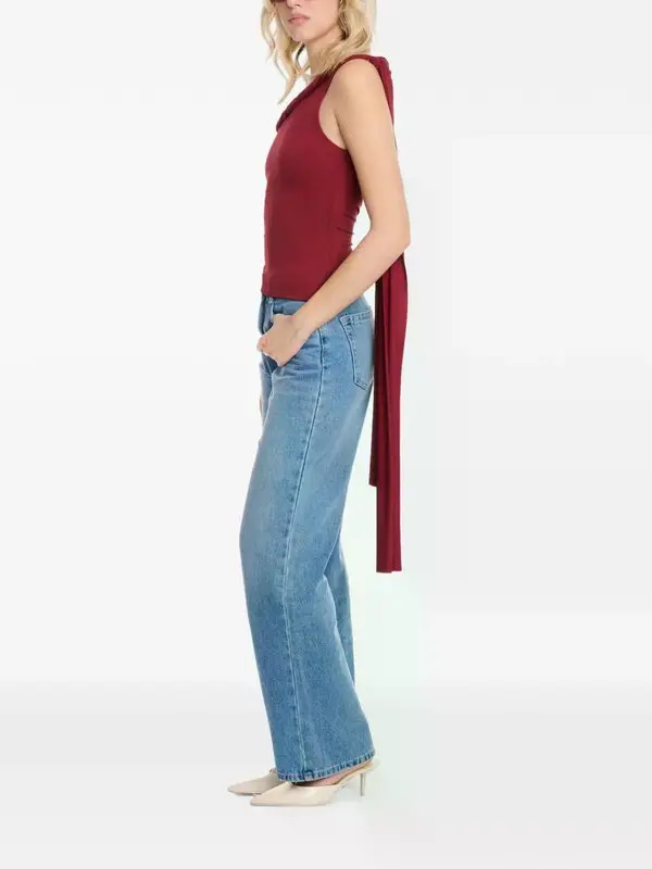 AXEL 113 Sumi Draped One-shoulder Top
