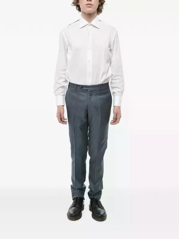 Corneliani Silk-blend Belt-loop Trousers