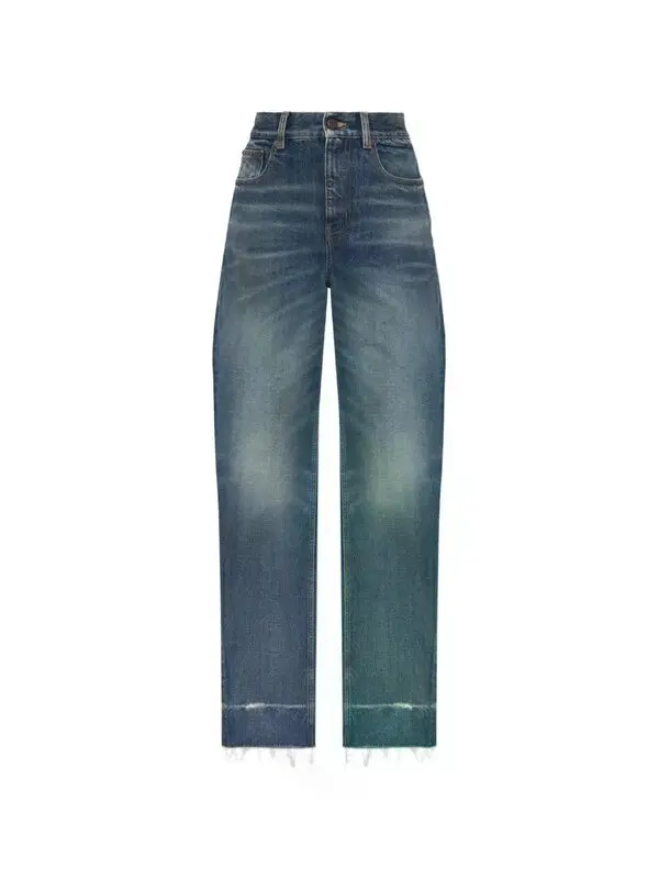 Chloé Frayed-hem Jeans - Blue