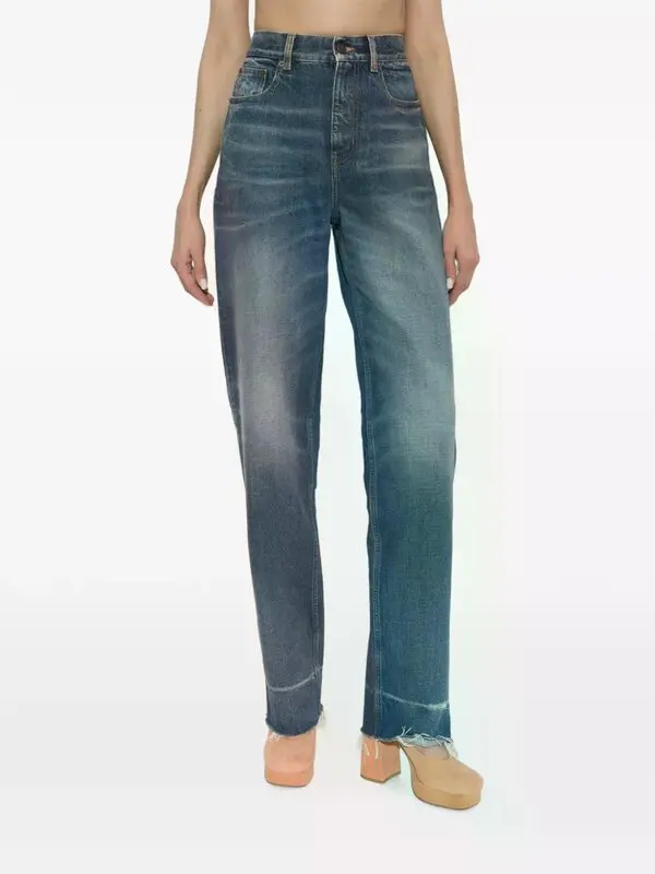 Chloé Frayed-hem Jeans
