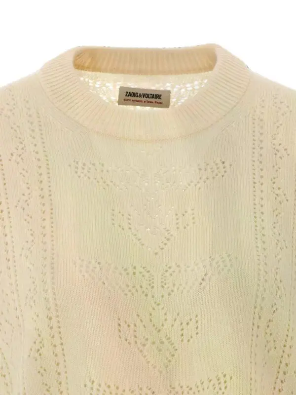 Zadig&Voltaire Markuz Pointelle-knit Sweater - Neutrals