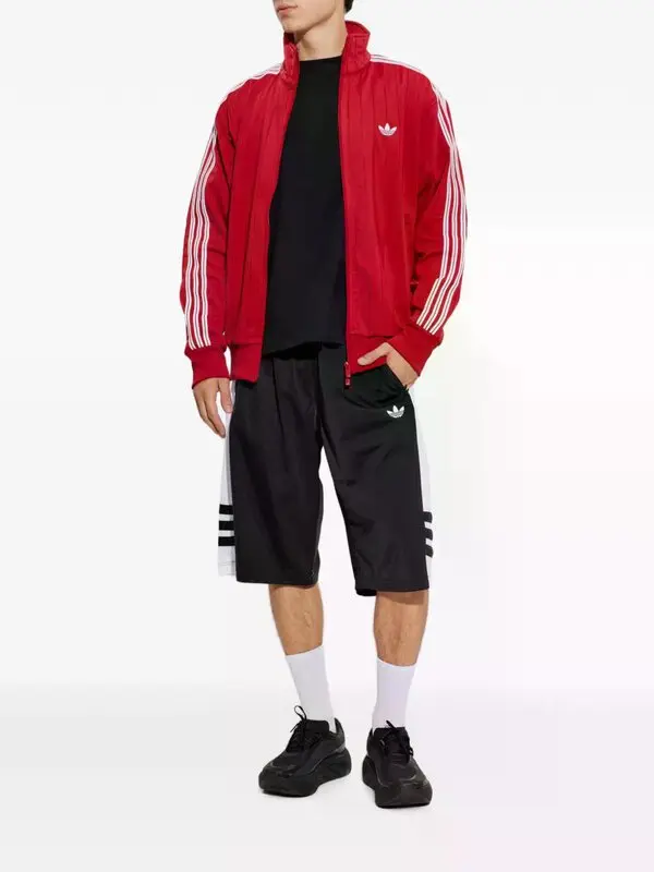 Adidas Logo-embroidered Zip-up Sweater