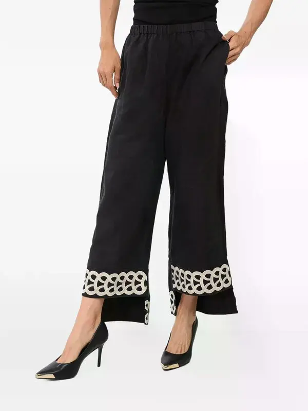 BY MALENE BIRGER Mirabellos Embroidered Trousers - Black