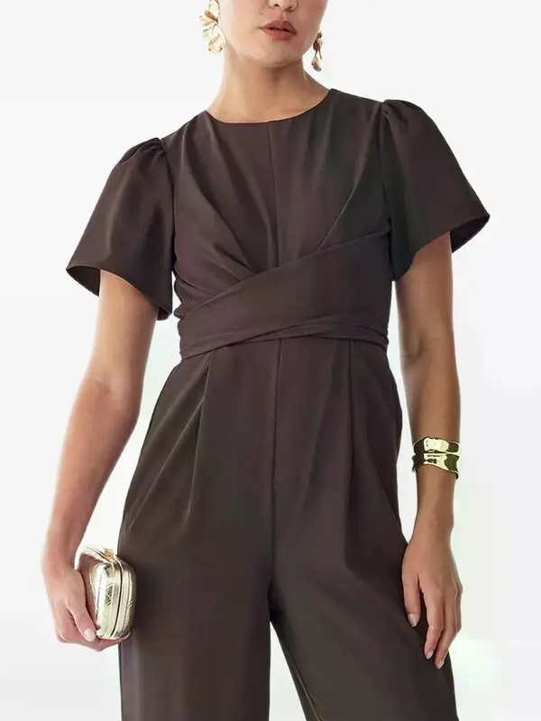 ST MRLO Jumpsuit With Twist Detail And Wide Leg