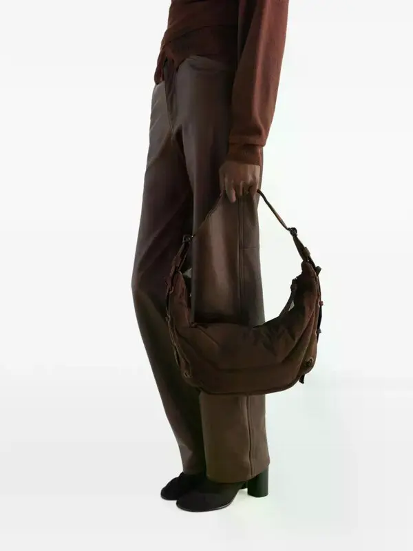 LEMAIRE Small Soft Game Bag In Nylon Canvas - Brown