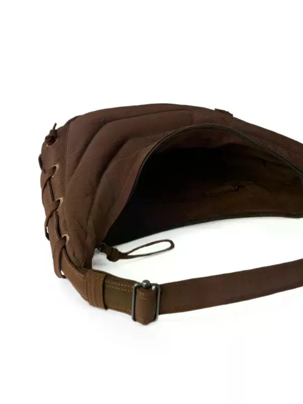 LEMAIRE Small Soft Game Bag In Nylon Canvas - Brown