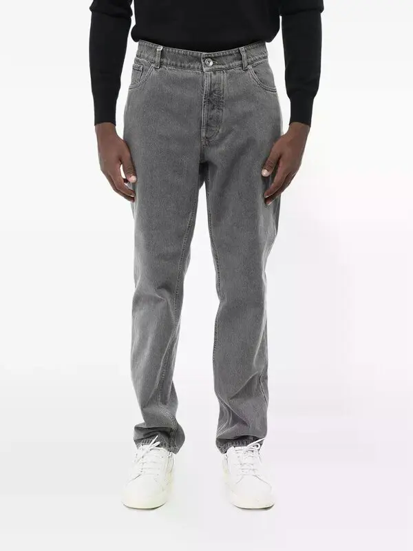 Brunello Cucinelli Straight-leg Five-pocket Jeans - Grey