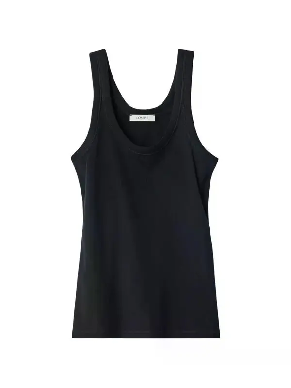 LEMAIRE Rib Tank Top In Jersey - Black