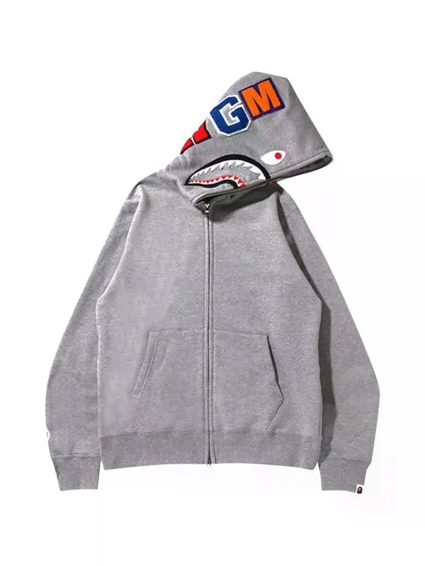 A BATHING APE Shark Zip-up Hoodie - Grey
