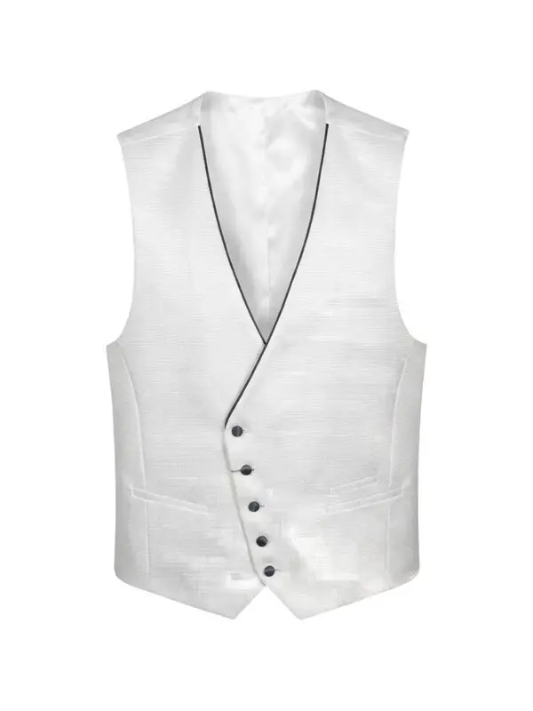 ETIEM TEXTIL S.L. Double-breasted Waistcoat - White