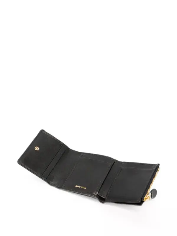 Miu Miu Logo-embossed Trifold Wallet