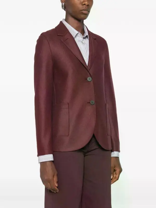 Harris Wharf London Single-breasted Notched-lapels Blazer - Red