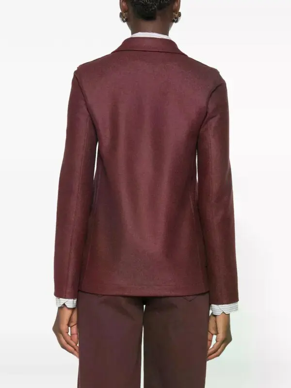 Harris Wharf London Single-breasted Notched-lapels Blazer - Red