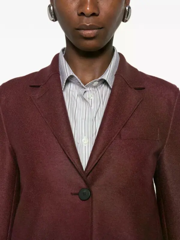 Harris Wharf London Single-breasted Notched-lapels Blazer - Red
