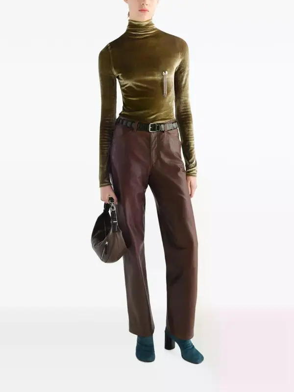 LEMAIRE Fitted Stand-collar Top In Velvet Jersey