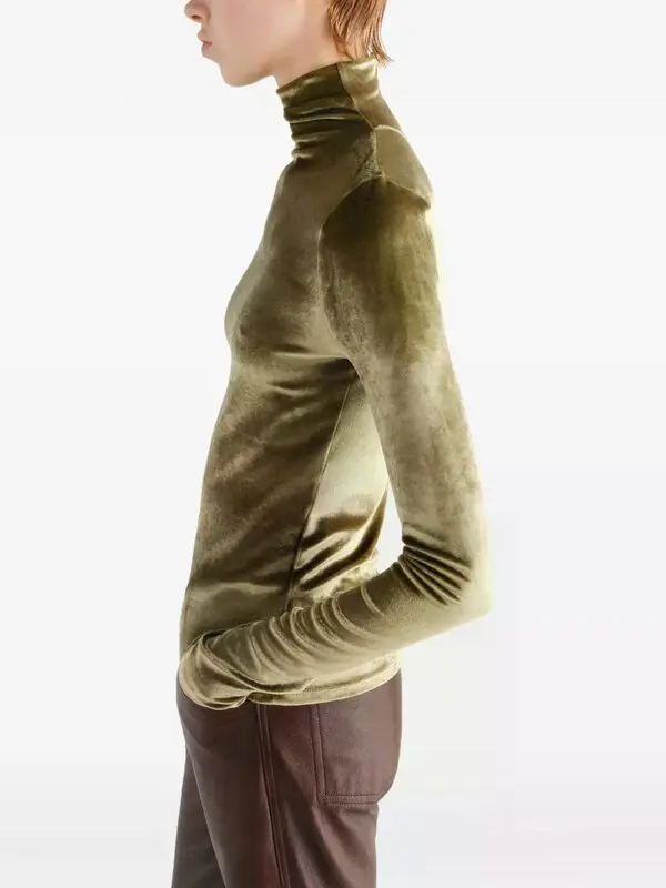 LEMAIRE Fitted Stand-collar Top In Velvet Jersey