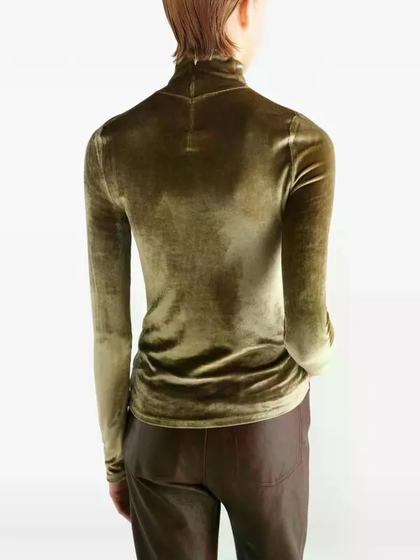 LEMAIRE Fitted Stand-collar Top In Velvet Jersey