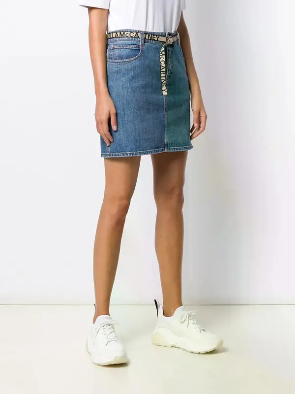 Stella McCartney Belted Denim Skirt
