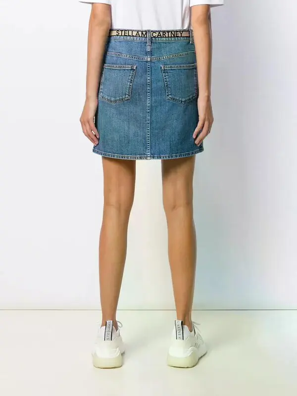 Stella McCartney Belted Denim Skirt