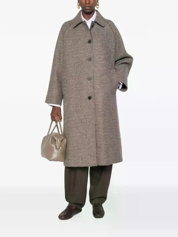 Harris Wharf London Houndstooth-pattern Single-breasted Coat