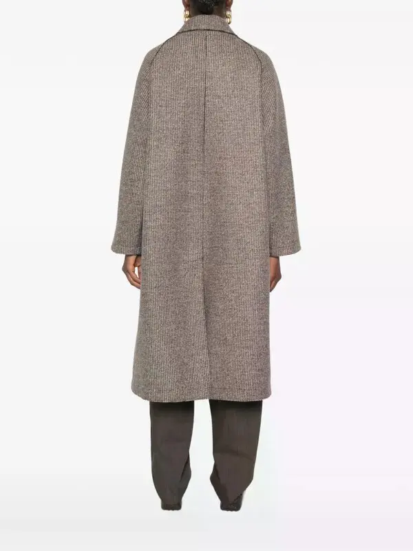 Harris Wharf London Houndstooth-pattern Single-breasted Coat