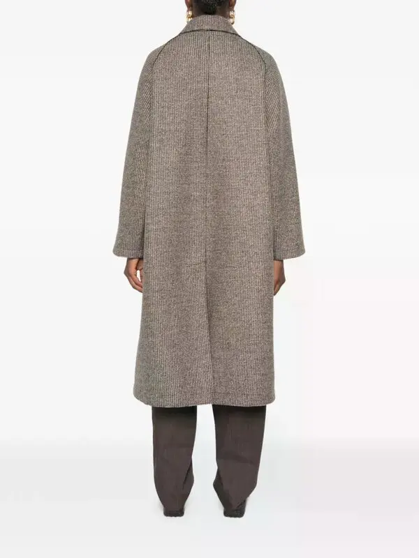 Harris Wharf London Houndstooth-pattern Single-breasted Coat